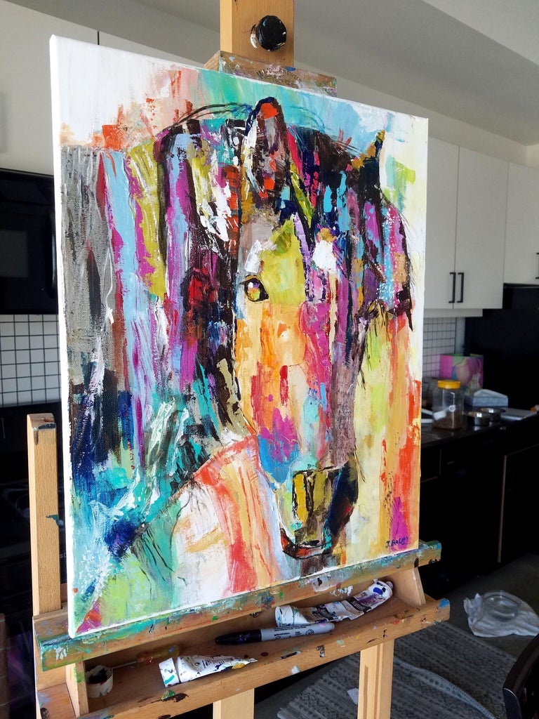 John Barney - Horse, Painting, Acrylic on Canvas at 1stDibs