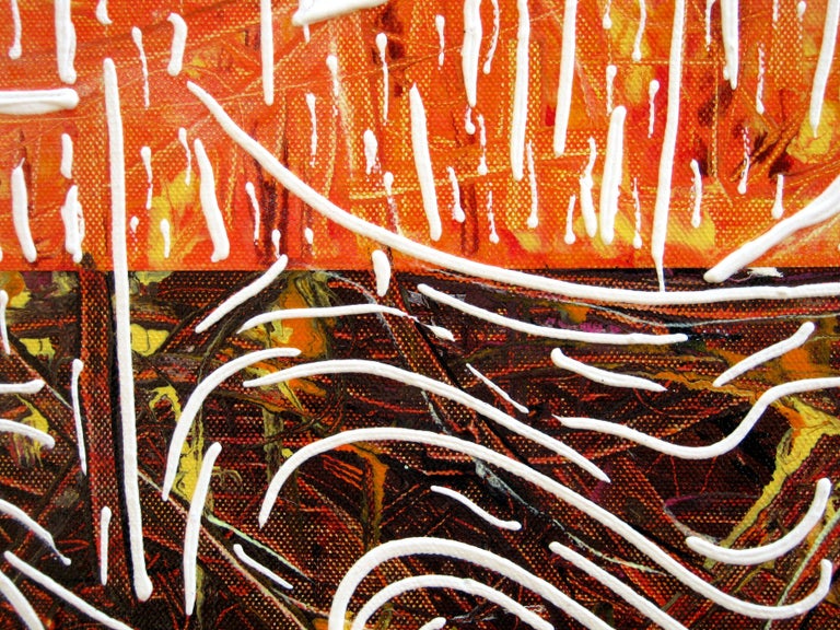 Vincent Keele - Orange Rising, Painting, Acrylic on Canvas For Sale at ...
