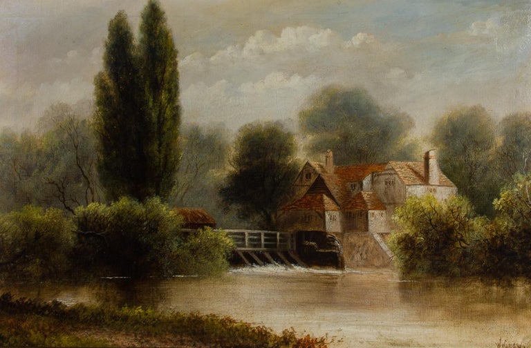 W. Gary - W. Gary - Signed Early 20th Century Oil, Iffley Mill, River ...