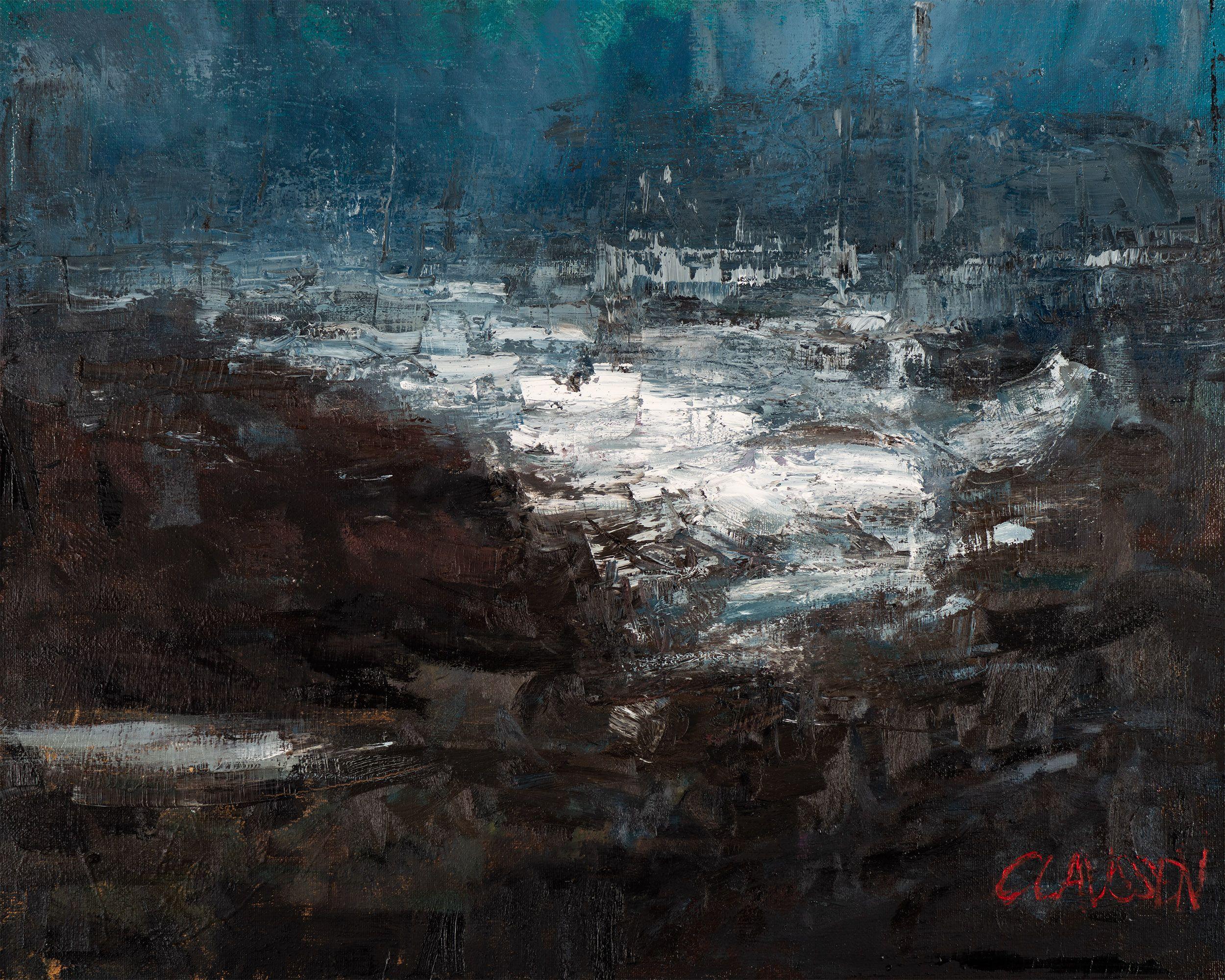 Andreas Claussen - Seascape 2019-09-19, Painting, Oil on Canvas For ...
