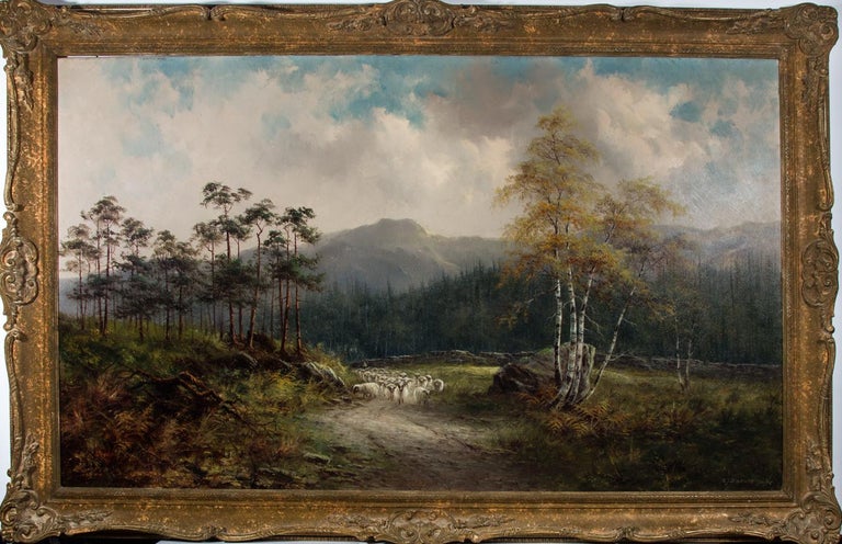 Samuel John Barnes - Samuel John Barnes (1847-1901) - Large 1894 Oil ...