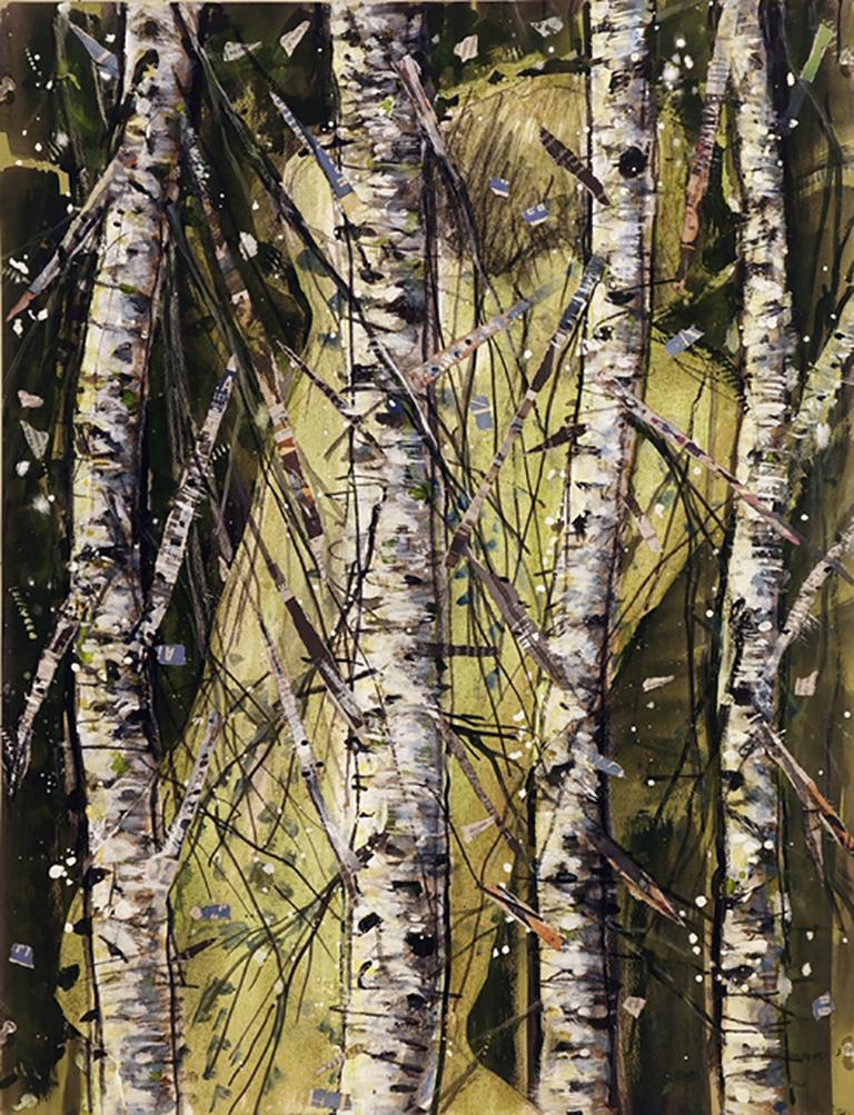 Audrey Frank Anastasi - Forest Torso, mystery, birch trees, abstract ...