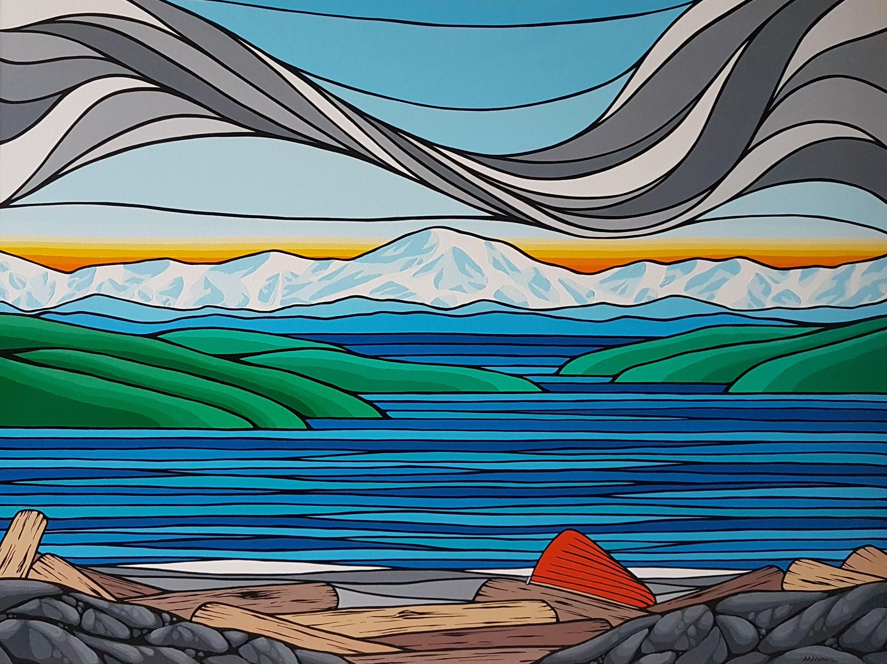 Monica Morrill - Island View, Painting, Acrylic on Canvas at 1stDibs ...