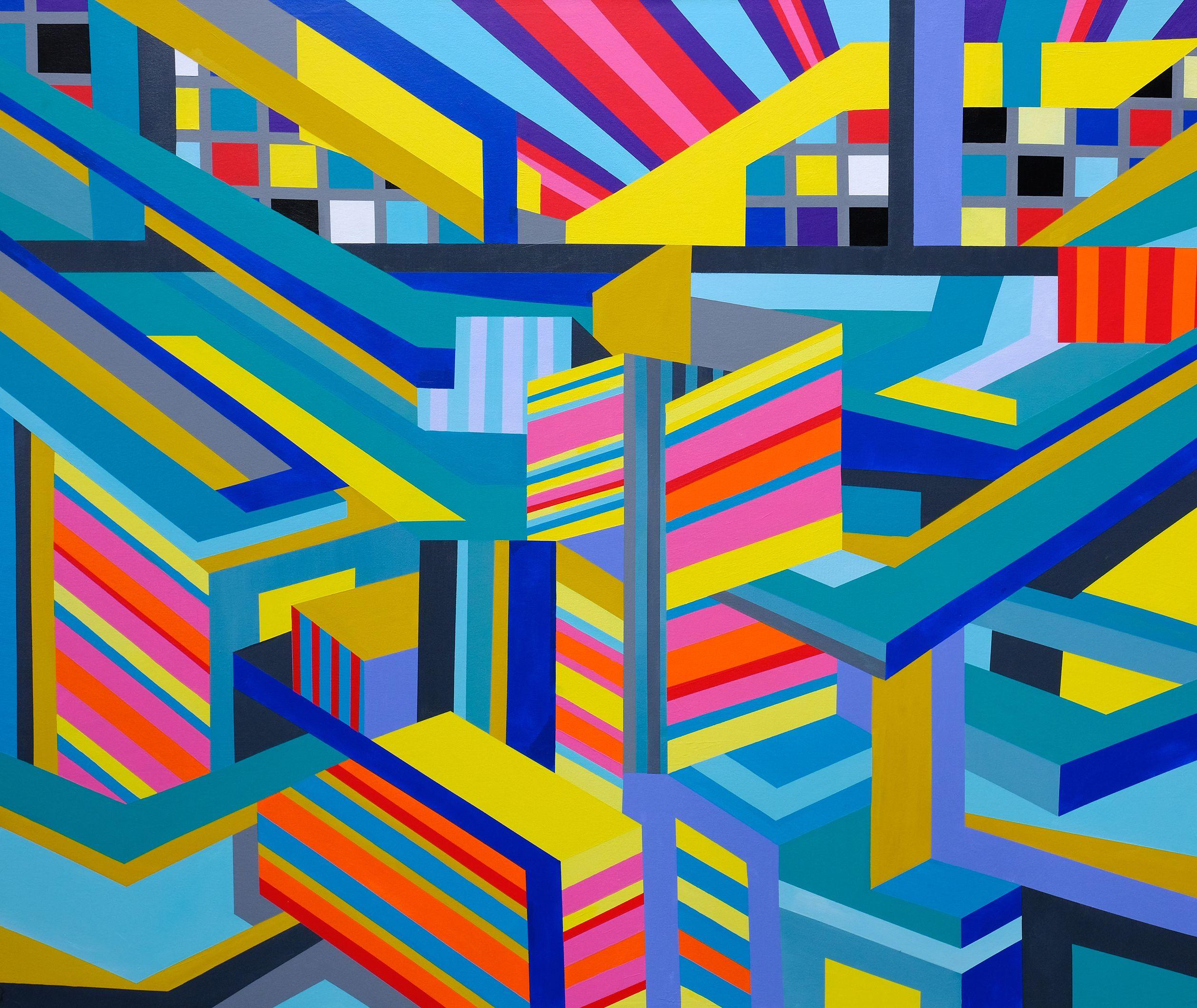 Valentin Yordanov - High Rise, Painting, Acrylic on Canvas For Sale at ...
