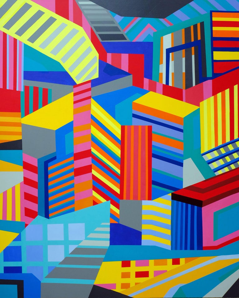 Valentin Yordanov - High Rise, Painting, Acrylic on Canvas For Sale at ...