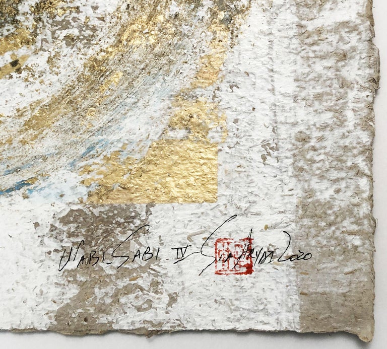 Sia Aryai - Wabi-Sabi.IV gold Leaf/Japanese parchment, Painting ...