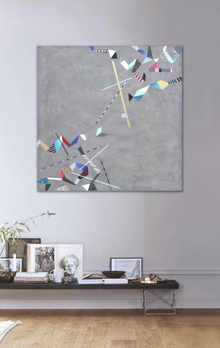 Lucie Jirku - Diagonal Composition 2, Painting, Acrylic on Canvas For ...