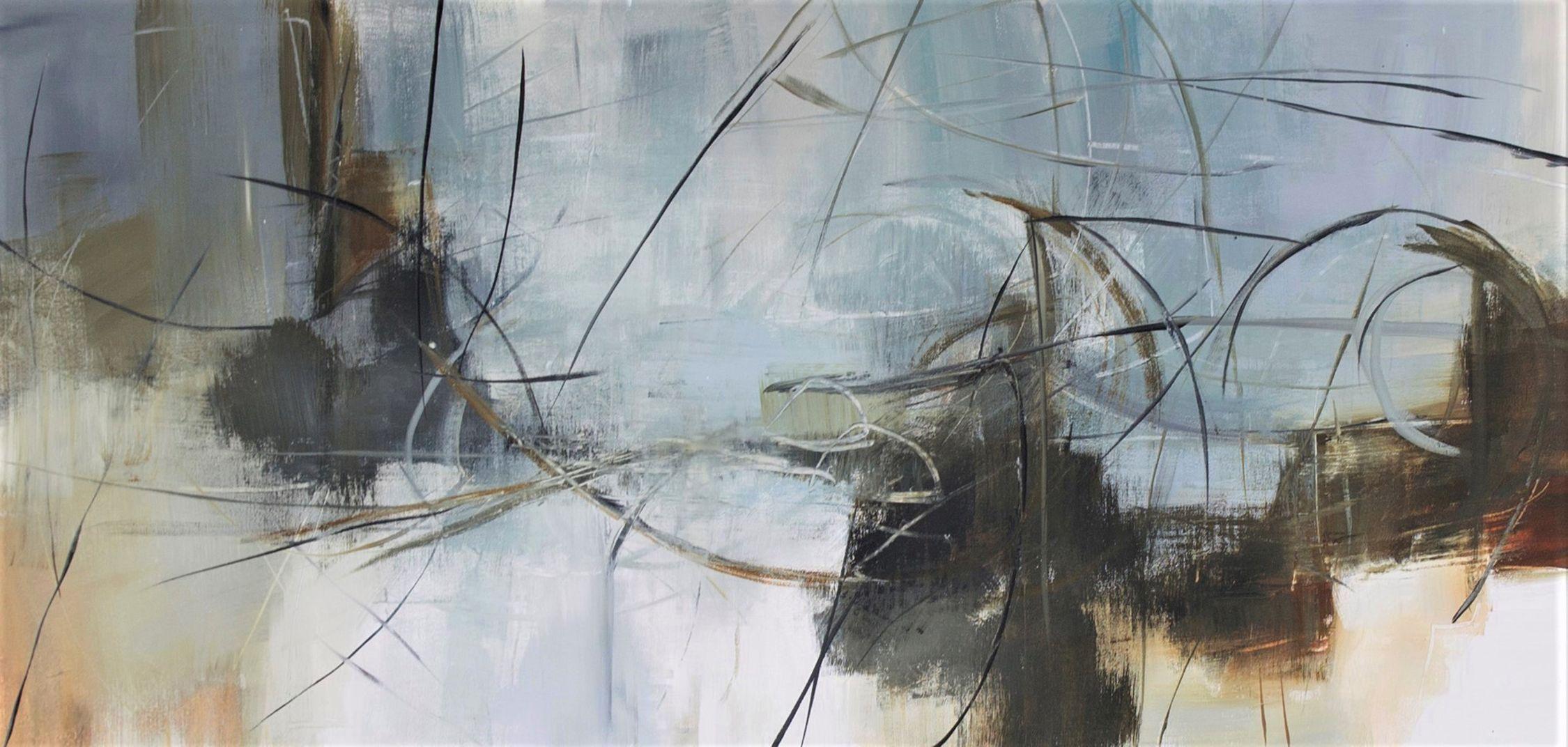 Jane Robinson - Blue Tango, Abstract Painting For Sale at 1stDibs