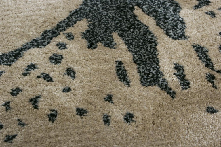 Macushi Hand-Tufted Tencel Rug in Sand with Tree Pattern For Sale at ...