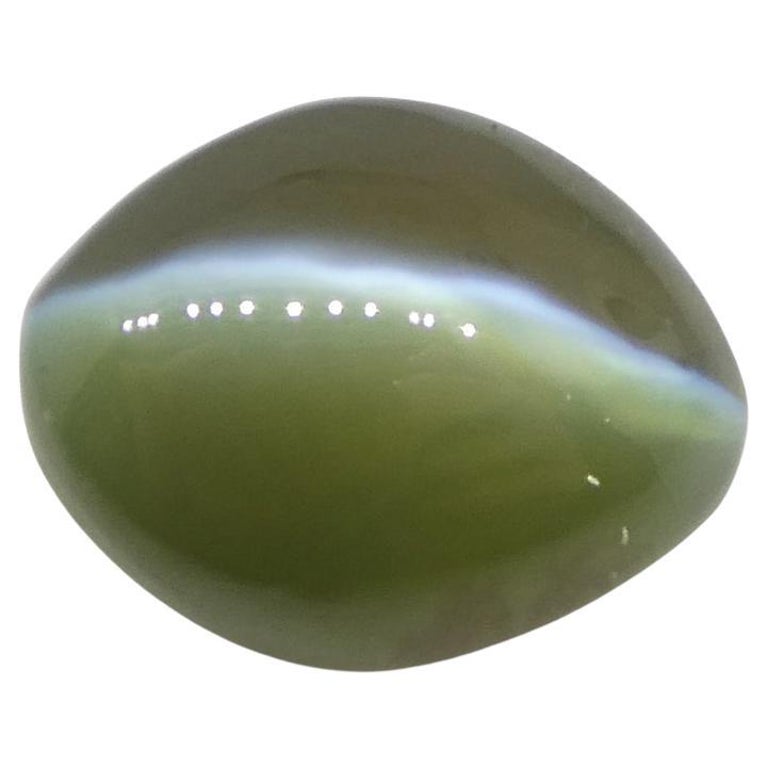 1.23ct Marquise Cabochon Yellowish Green to Pink-Purple Cat's Eye ...