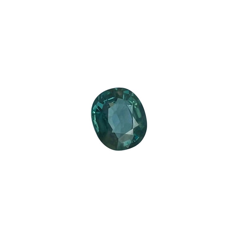 1.23ct Unheated Colour Change Sapphire Green Blue IGI Certified Oval Cut Gem For Sale at 1stDibs