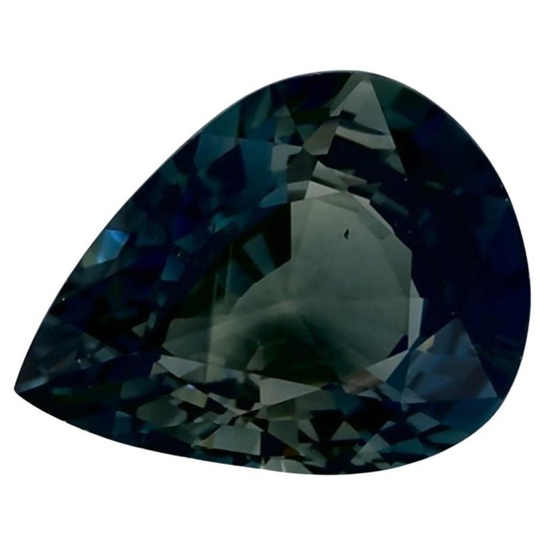 1.24 Carat Blue Sapphire Pear Loose Gemstone For Sale at 1stDibs