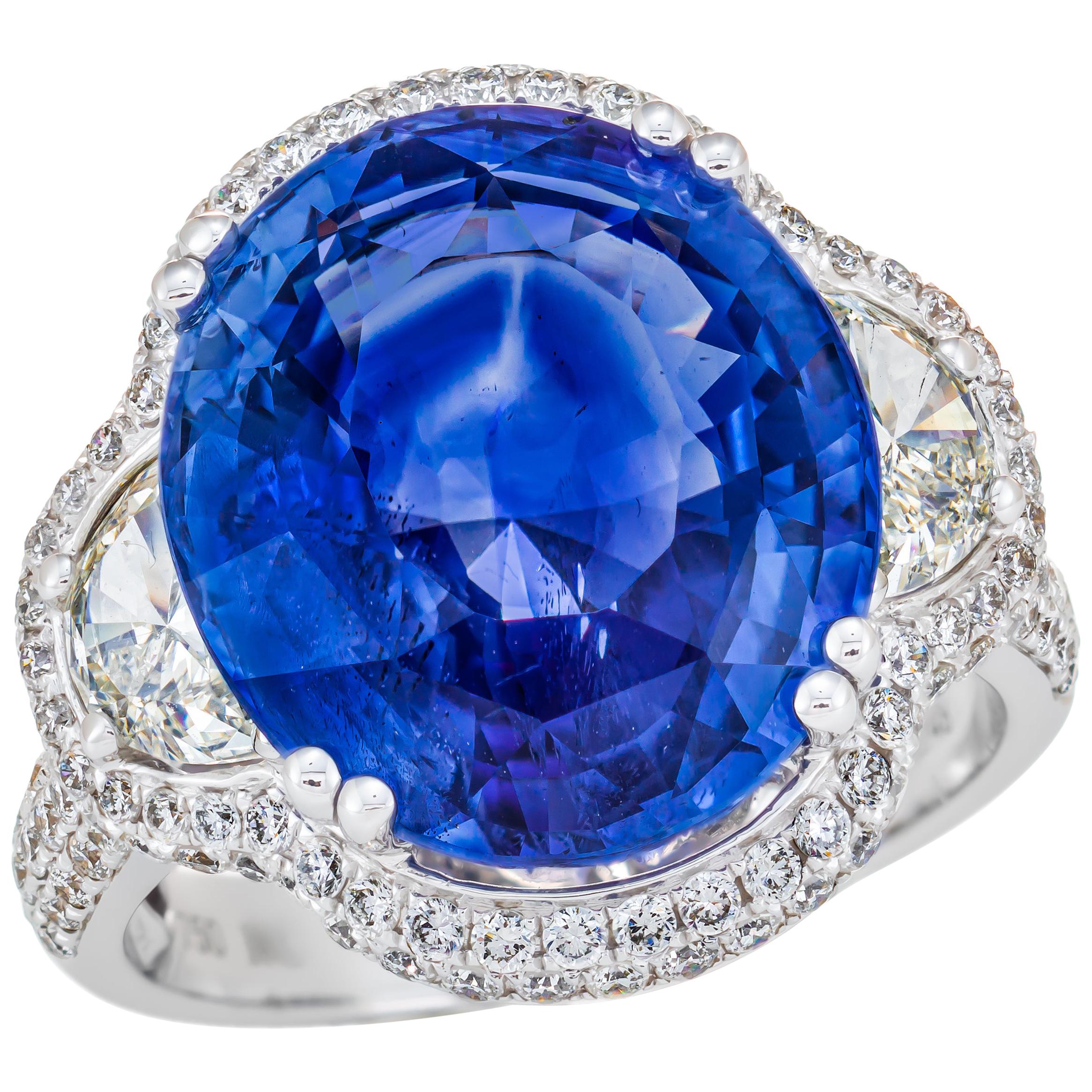 12.47 Carat Sri Lanka Sapphire GRS Certified, Unheated Ceylon Ring ...