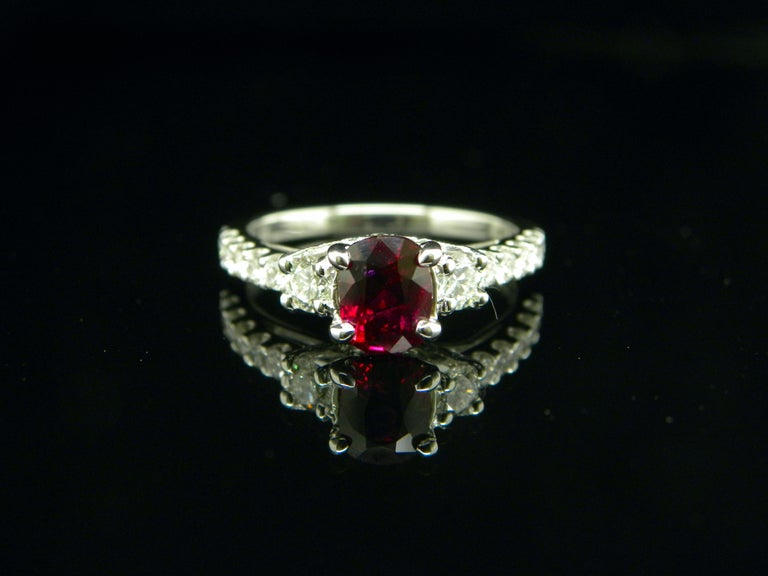 1.25 Carat GRS Certified Vietnam No Heat Pigeon's Blood Red Ruby ...