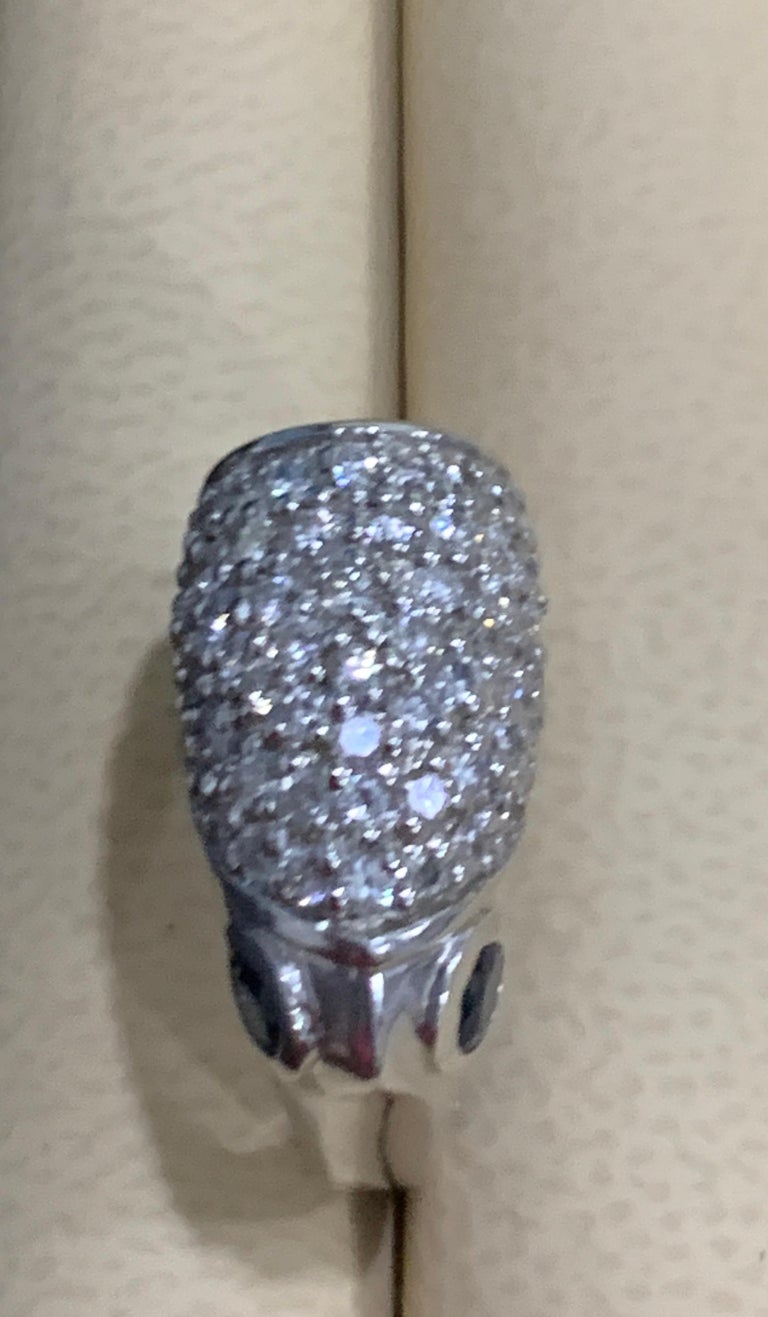 1.25 Carat Diamond Animal Cocktail Ring with Sapphire Eyes in 14 Karat ...