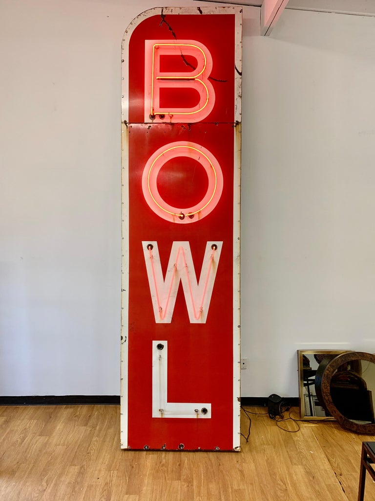 12.5 Foot Tall Vintage Neon Bowling Sign For Sale at 1stDibs | bowling ...