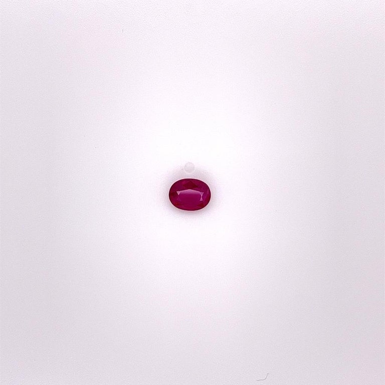 1.27 Carat GIA Certified Oval No Heat Ruby For Sale at 1stDibs