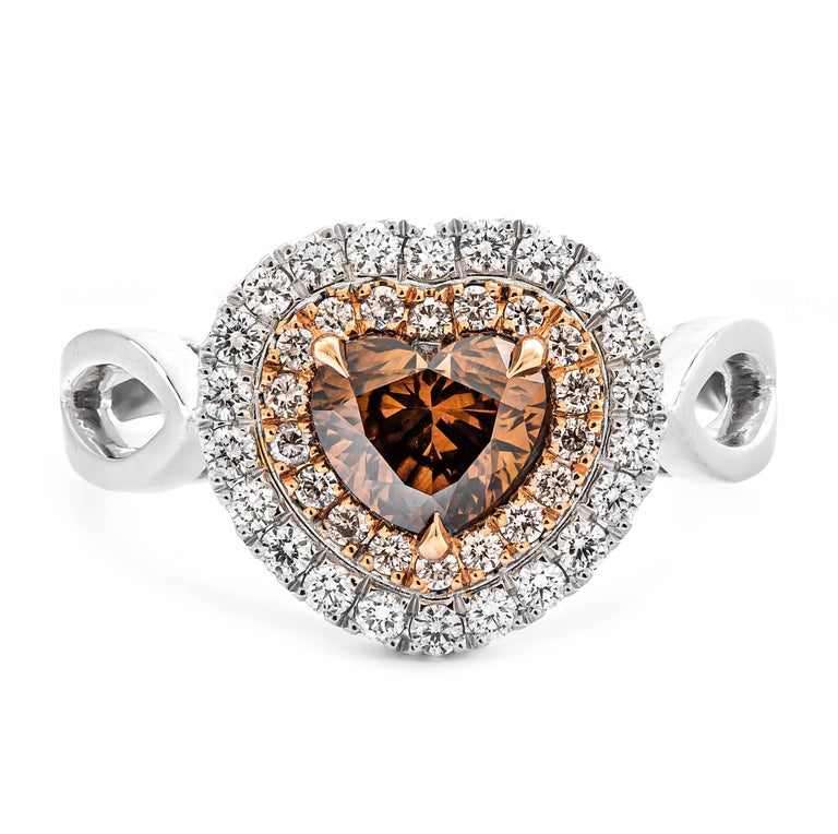 127 Tcw Natural Fancy Deep Orange Brown Diamond Ring For Sale At 1stdibs
