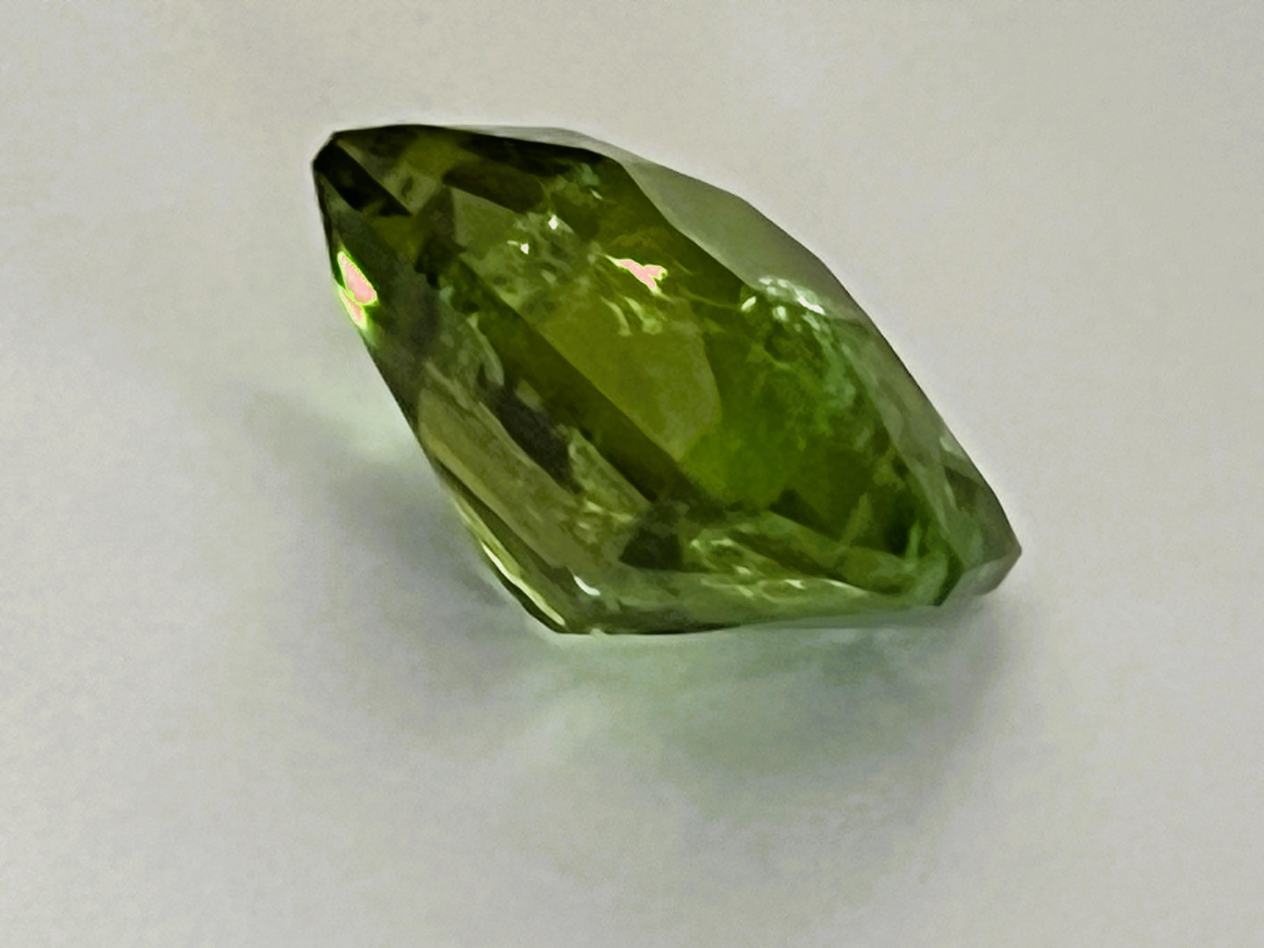 12.70ct Octagonal Cut Mint Green Tourmaline Loose Gemstone For Sale at ...