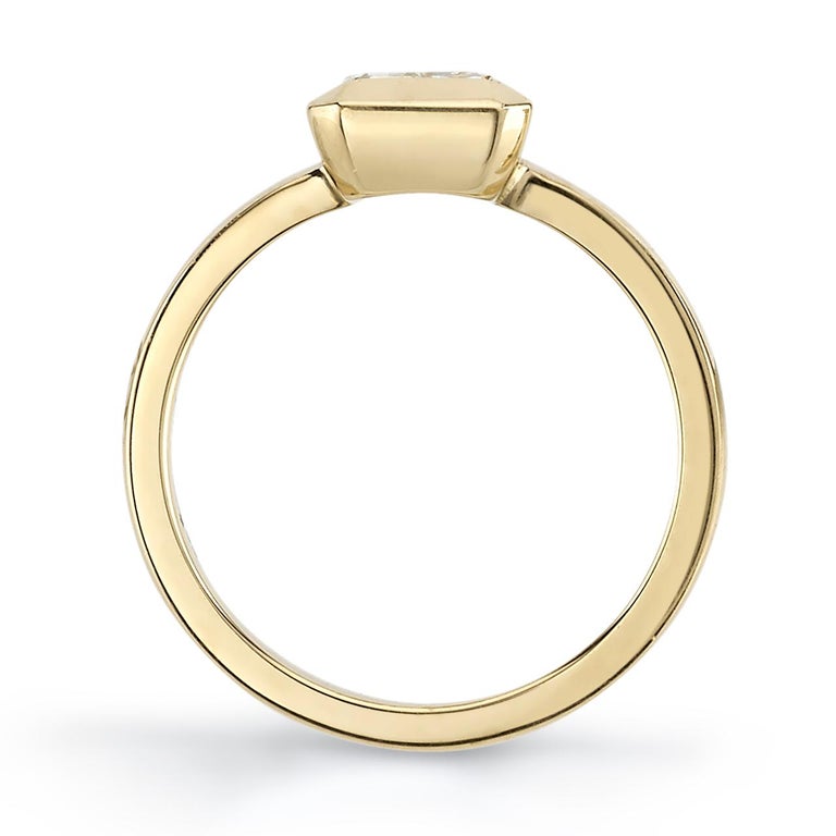 Handcrafted Bea Rectangular Step Cut Diamond Ring by Single Stone For ...