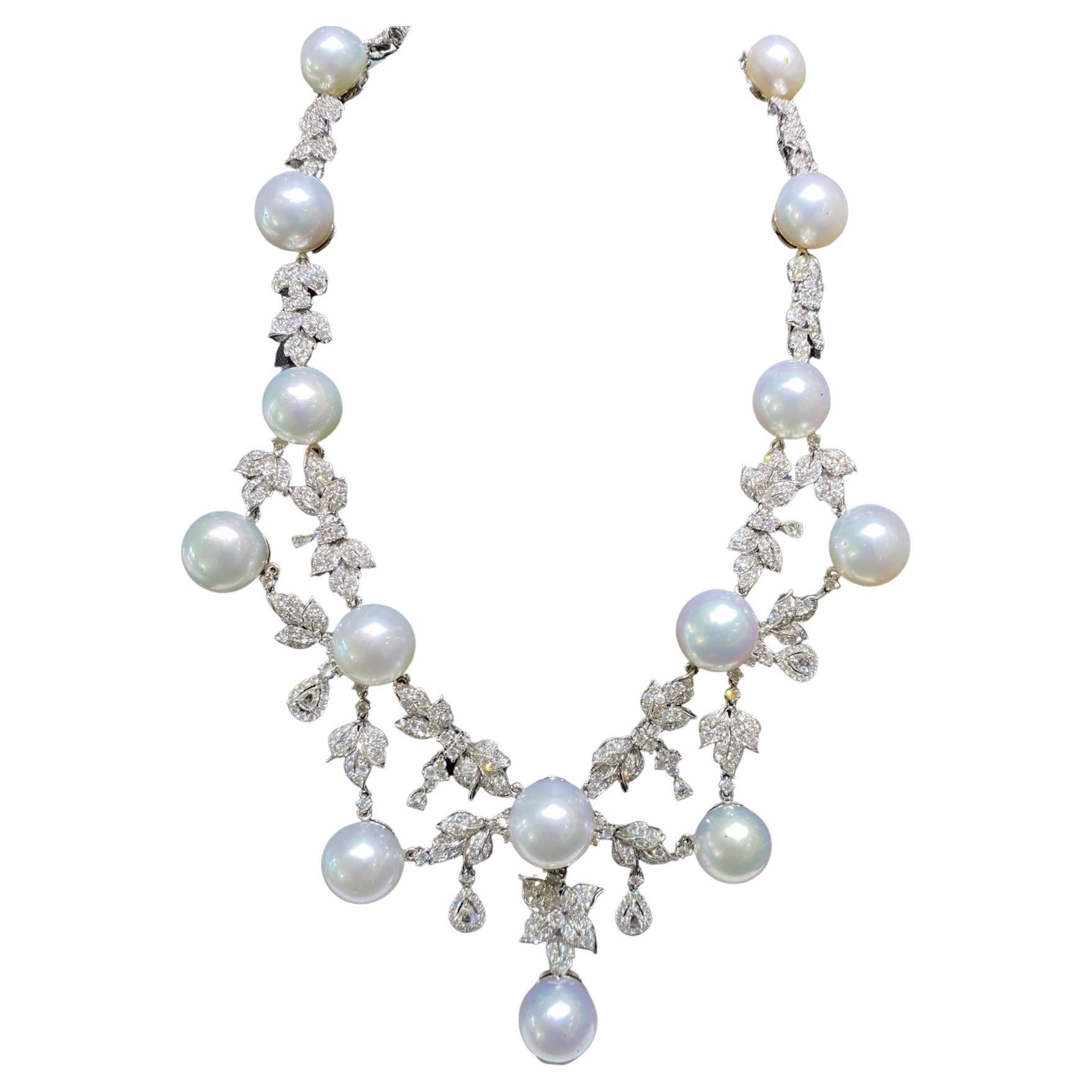 Antique Citrine Seed Pearl Mississippi River Pearl Lavaliere Necklace ...