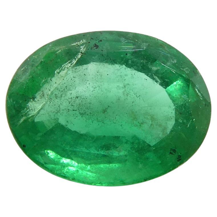 1.23ct Oval Green Emerald from Zambia For Sale at 1stDibs