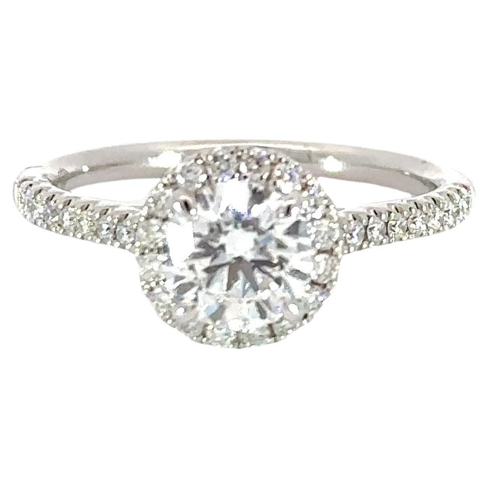 Solitaire Diamond Engagement Ring, 1.28CT, 14K Solid Gold For Sale at ...