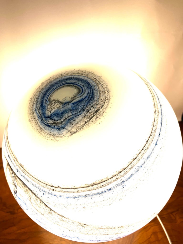1295 Murano Art Glass Table Lamp, Jupiter Tribute, Hand Blown Artpiece ...