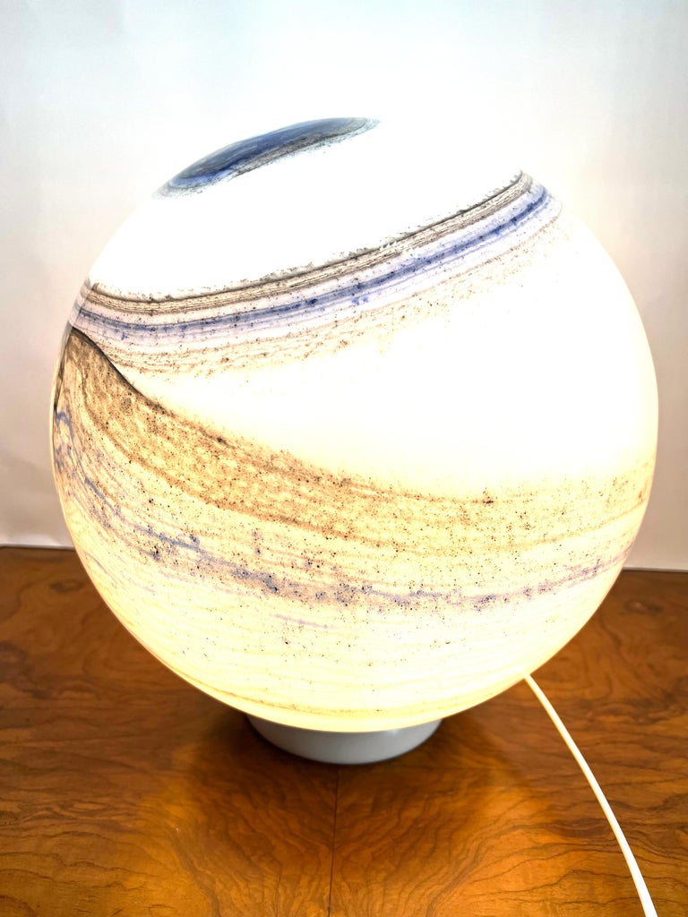 1295 Murano Art Glass Table Lamp, Jupiter Tribute, Hand Blown Artpiece ...