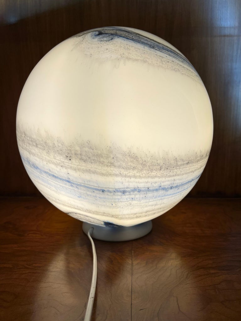1295 Murano Art Glass Table Lamp, Jupiter Tribute, Hand Blown Artpiece ...