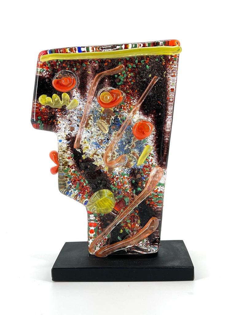 1295 Murano Glass Pablo Picasso Tribute Sculpture, Unique Piece For ...
