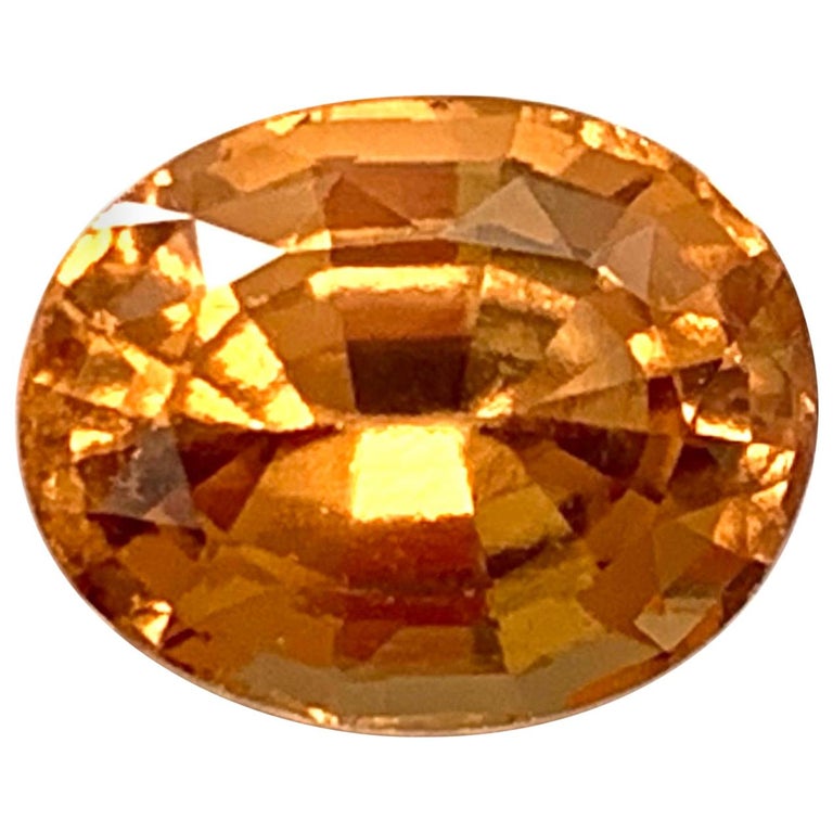 12.99 Carat Whiskey-in-Water Hessonite Garnet Oval, Unset Ring, Pendant ...
