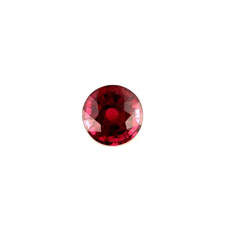 1.29 Carat Vivid Purple Pink Rhodolite Garnet Round Brilliant Cut ...