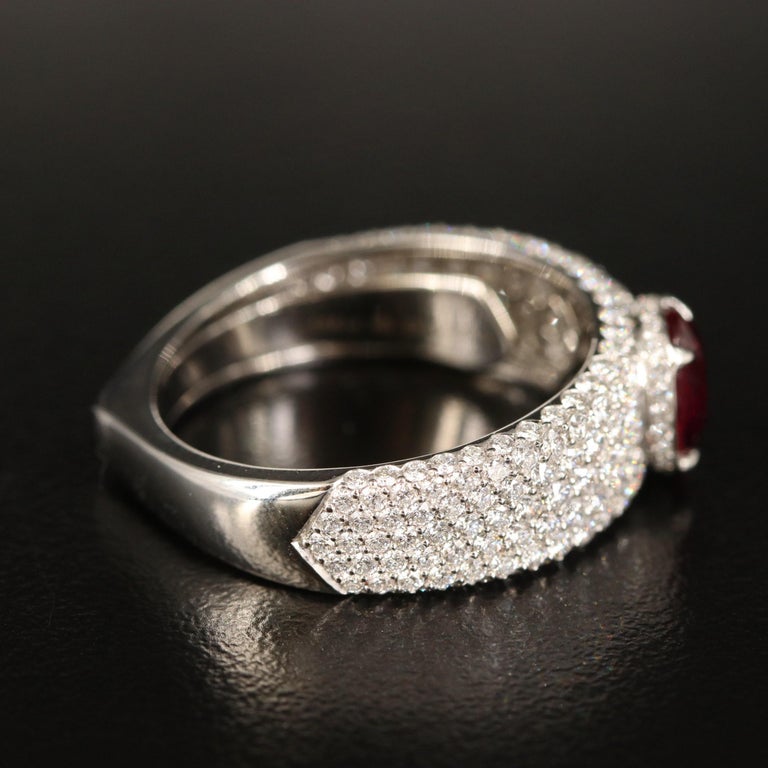 Customizable 1.2CT Antique Ruby Engagement Ring, 18K Gold Ruby Wedding ...