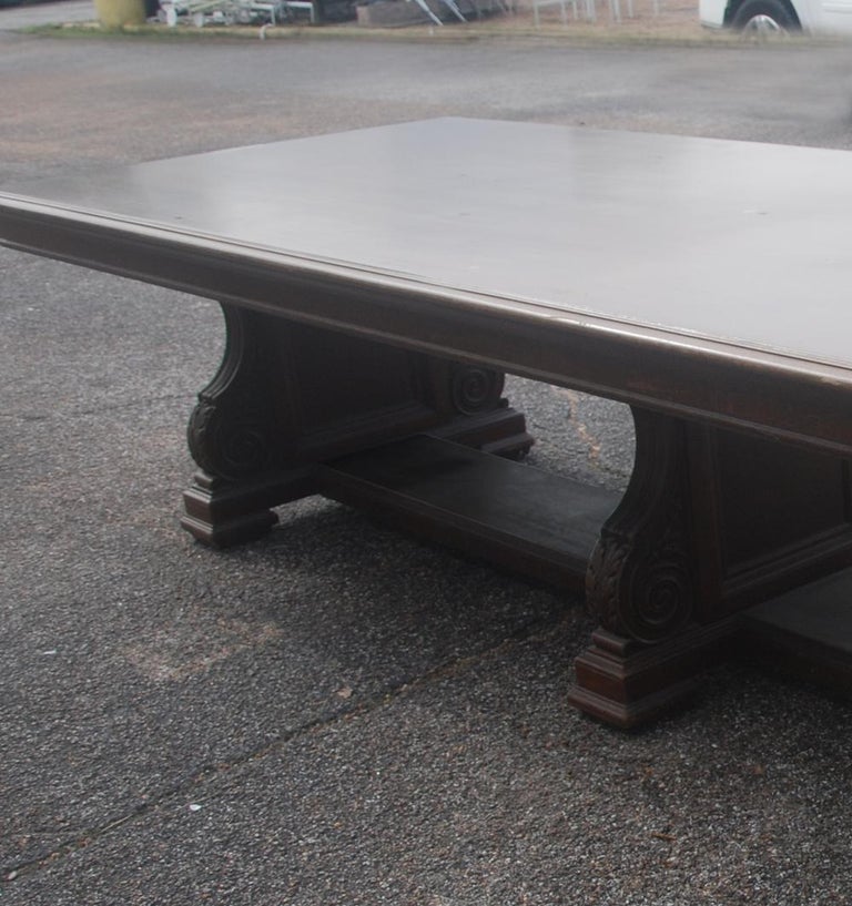 12FT 1900 Royal Dutch Antique Oak Table For Sale at 1stDibs