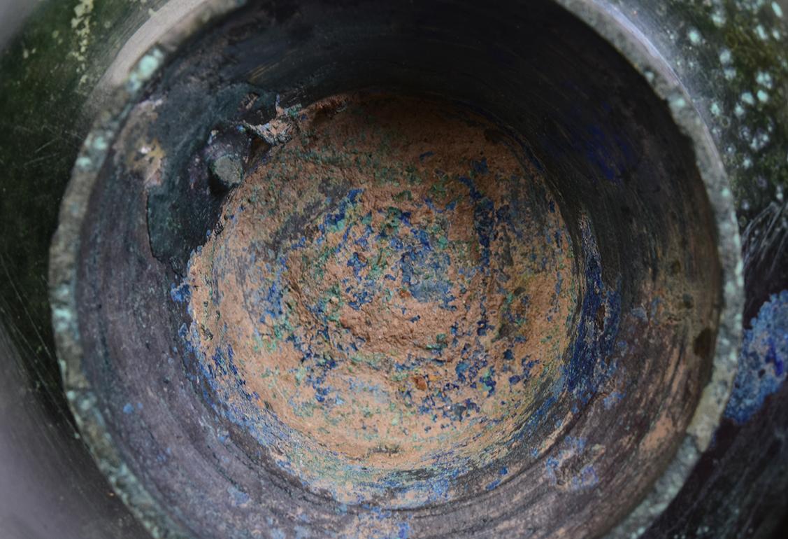 12th Century, Angkor Vat, Antique Khmer Bronze Ceremonial Stem Tray For ...