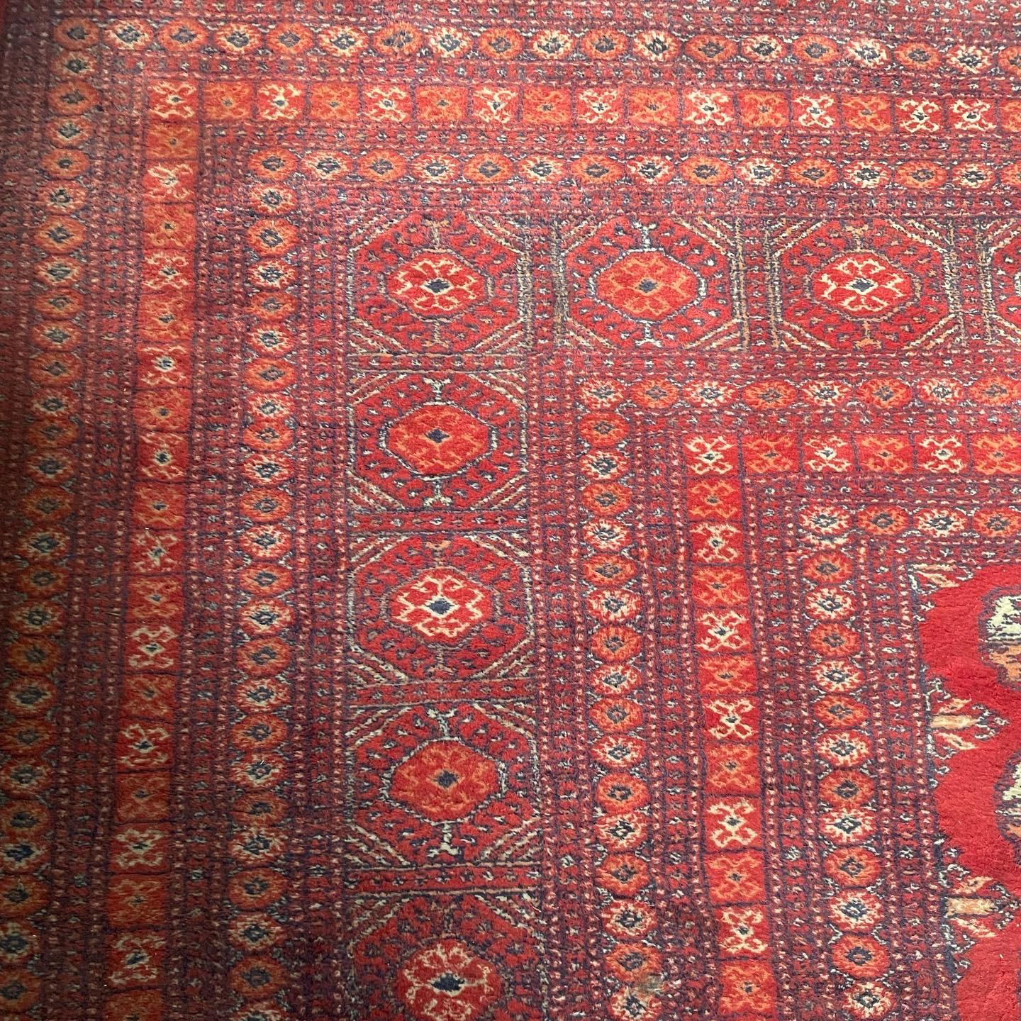 Palace Size Vintage Bokhara Style Red Wool Rug at 1stDibs