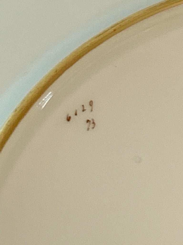 13 Exquisite Rosenthal Garnet Gilt Orchid and Floral Service Plates ...