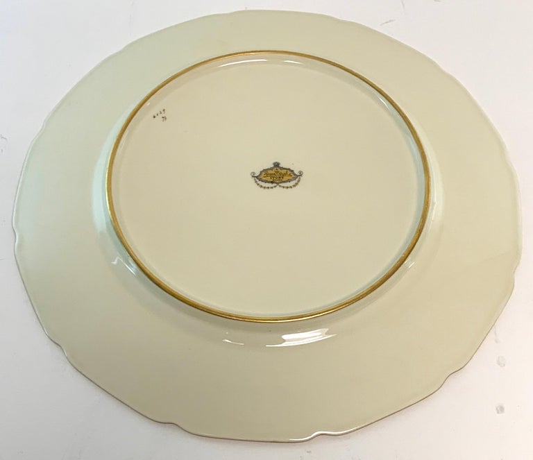 13 Exquisite Rosenthal Garnet Gilt Orchid and Floral Service Plates ...