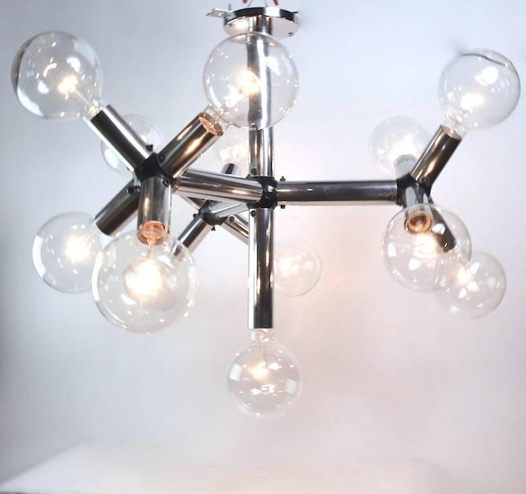 13-Light Molecule Chandelier Attributed to Lightolier at 1stDibs