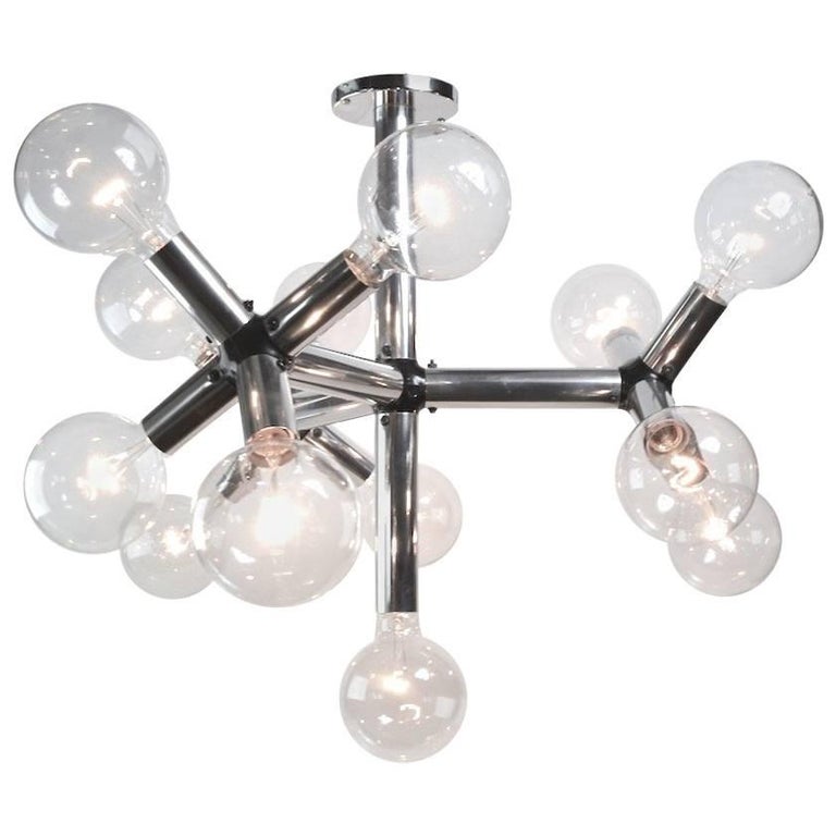 13-Light Molecule Chandelier Attributed to Lightolier at 1stDibs