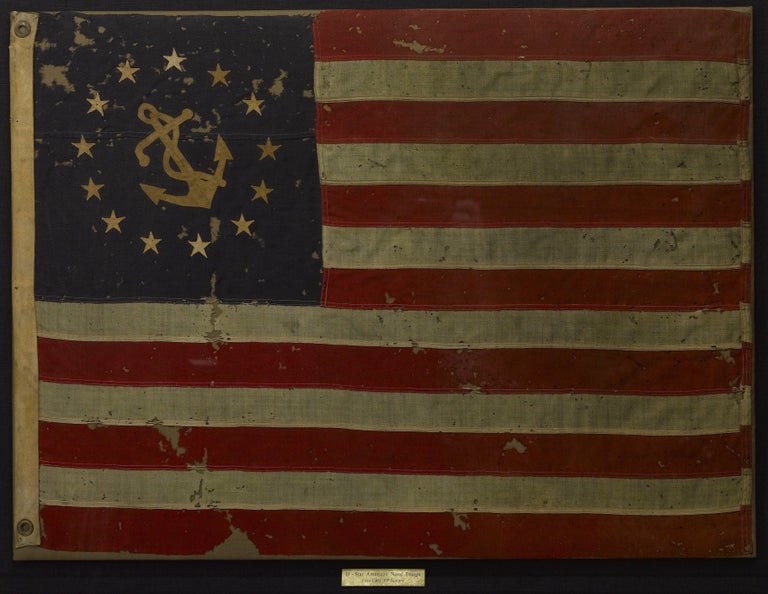 13-Star Naval Ensign with Anchor, Circa 1877 For Sale at 1stDibs | 13 ...