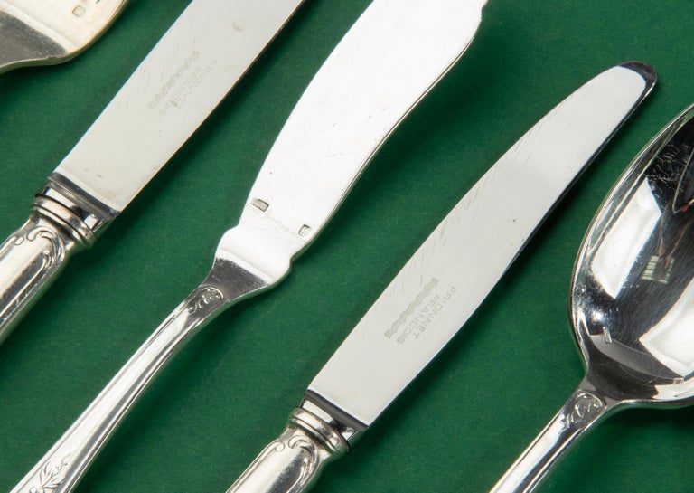 130-Piece Set Silver Plated Flatware, Frionnet France, Rococo Style For ...