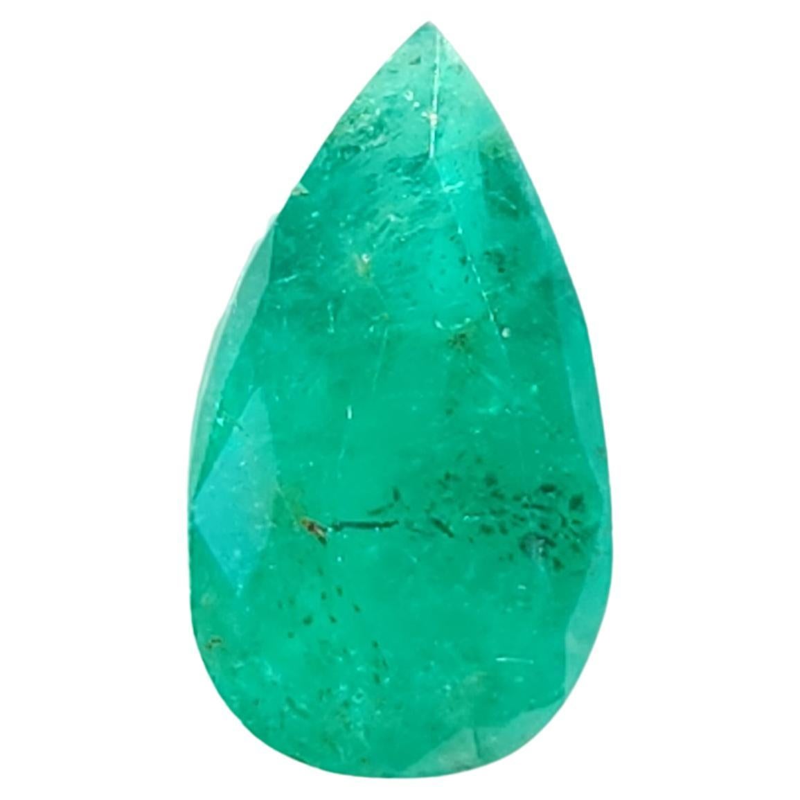 1.305Ct Natural Loose Emerald Pear Shape For Sale at 1stDibs