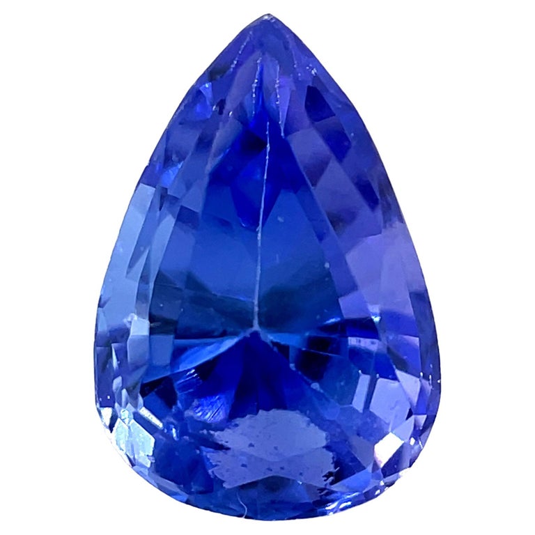 1.32 Carat Pear-Shaped Loose Unset Tanzanite Gemstone For Sale at 1stDibs