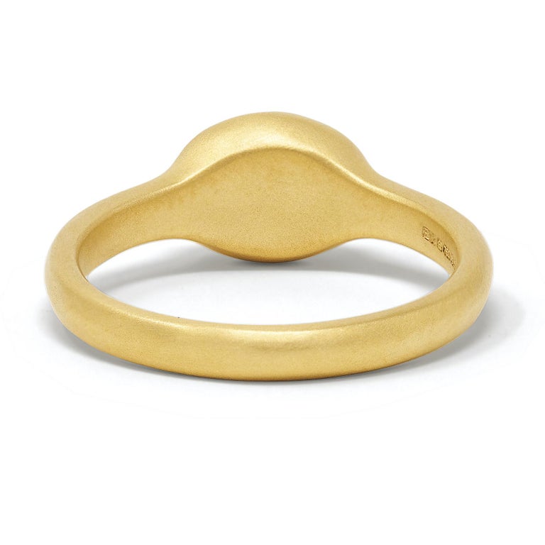 Customizable 1.32ct Oval Cut Aquamarine 18k Yellow Matte Gold ...