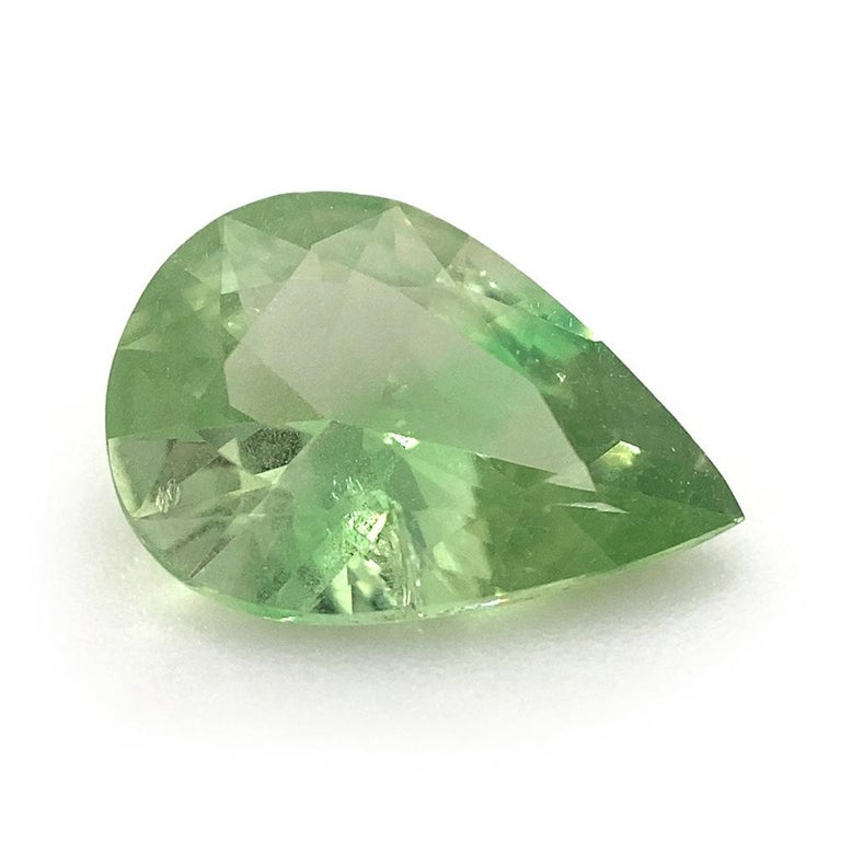 1.32ct Pear Mint Green Garnet from Merelani, Tanzania For Sale at 1stDibs