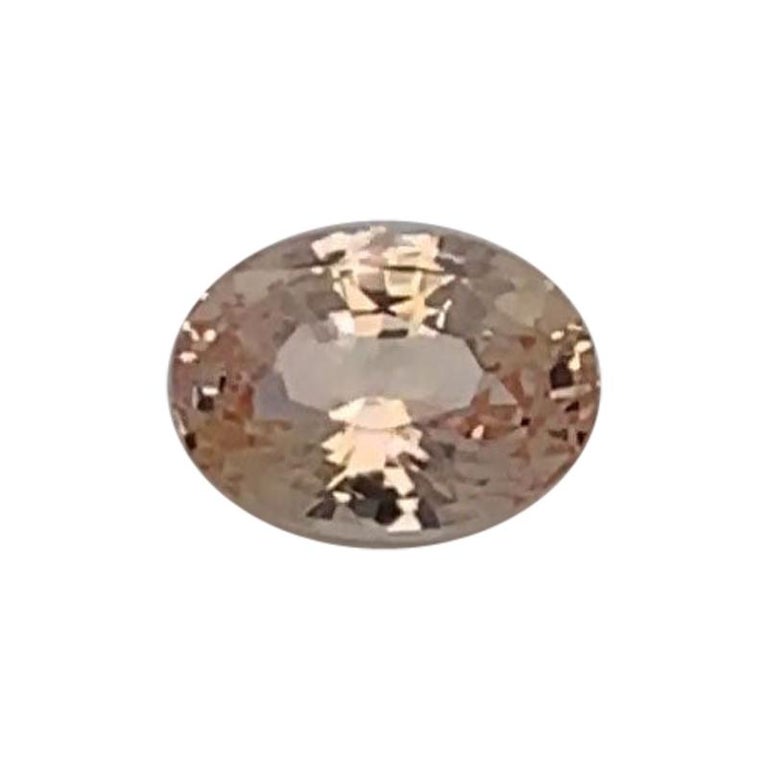 1.33 Carat Oval Shape Peach Sapphire GIA Unheated For Sale at 1stDibs