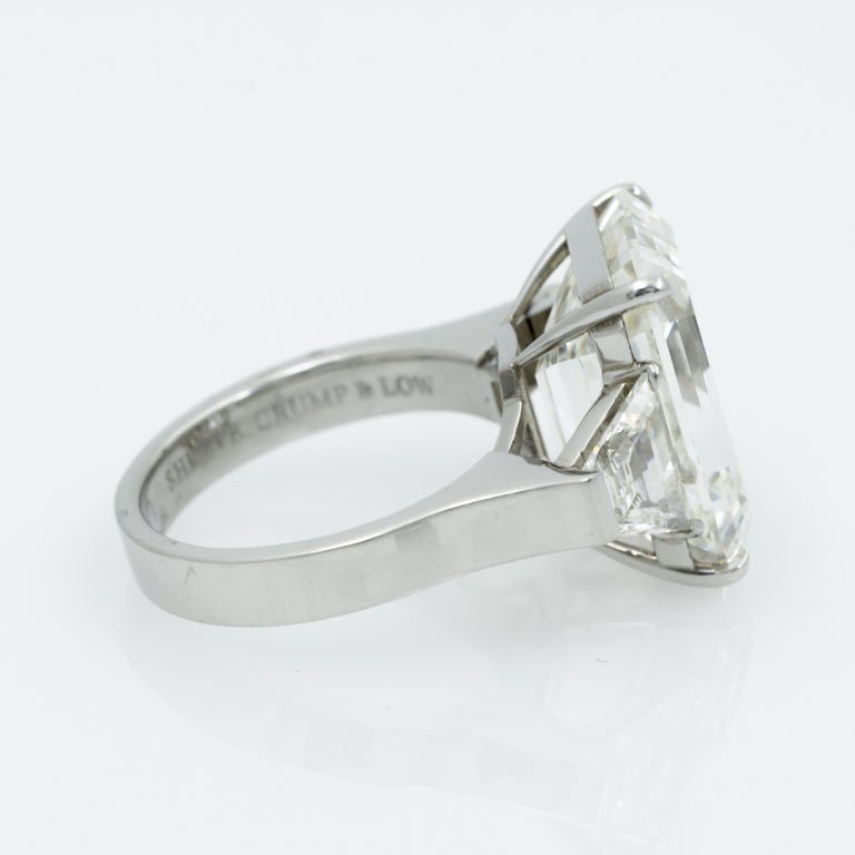13.49 Carat GIA Emerald Cut 3-Stone Diamond Ring For Sale at 1stDibs