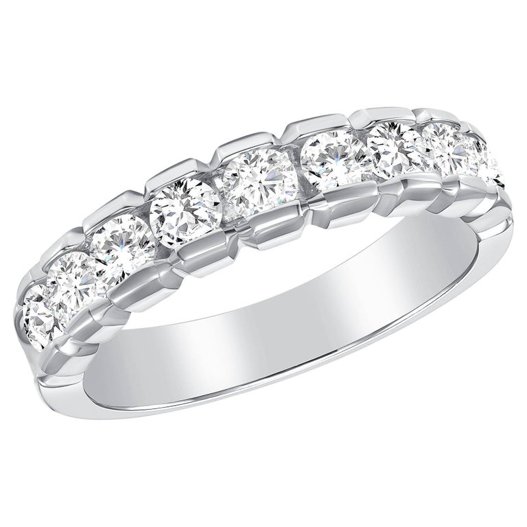 Customizable 1.35 Ct. Tw. 9-Stone Channel Set Round Cut Diamond Band ...